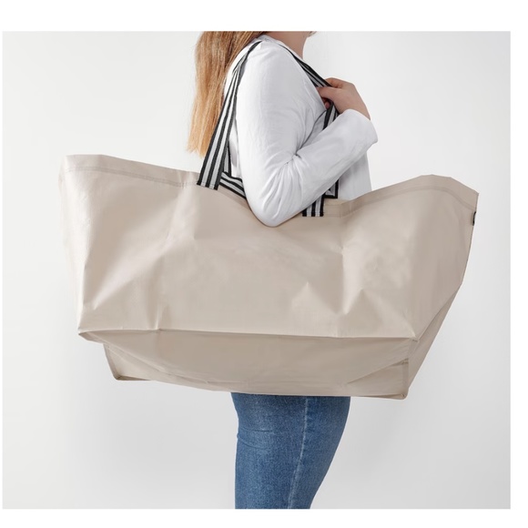 IKEA | Bags | Set Of 3 Large Ikea Shopping Bags Sackkarra Gorsnygg ...